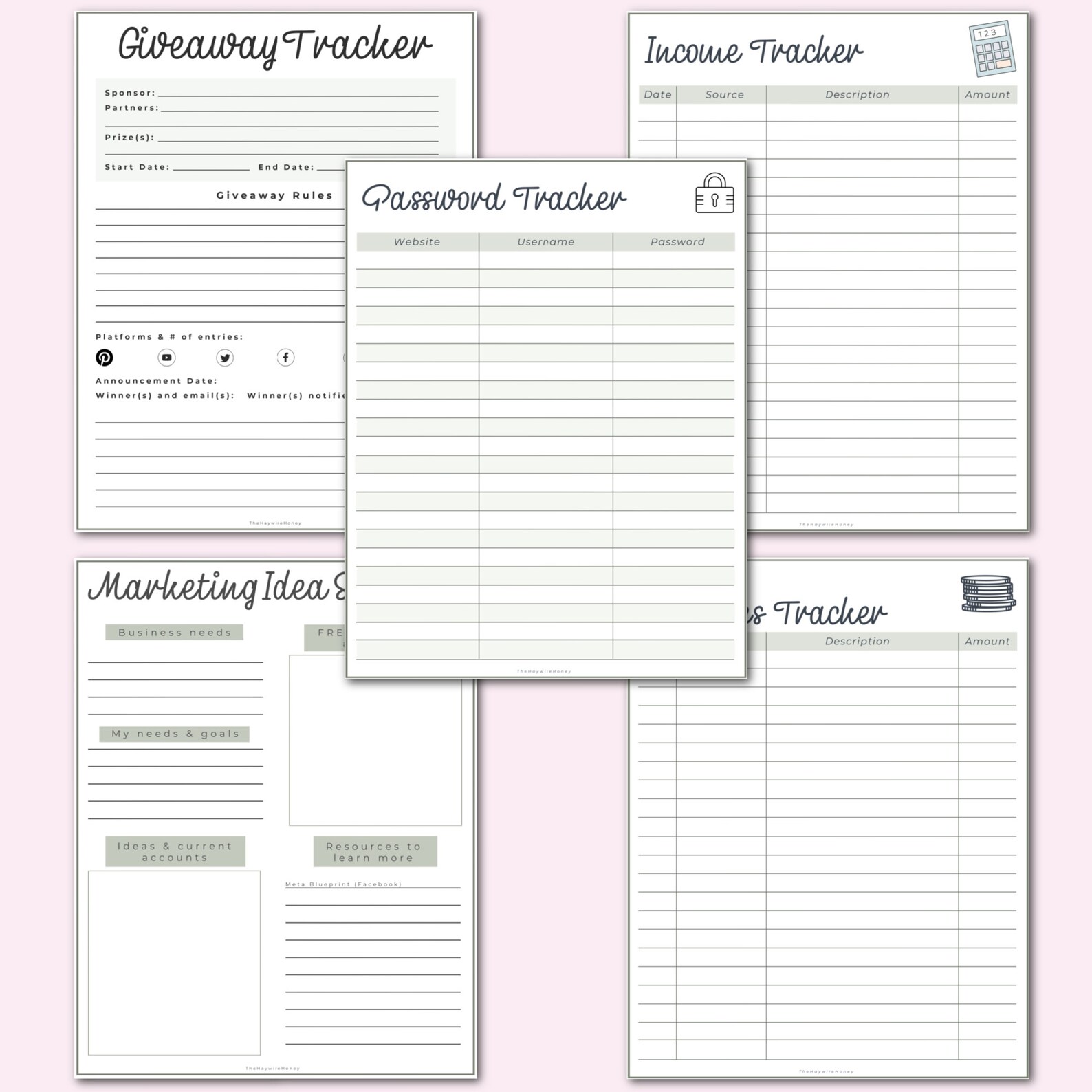 Small Business Planner fillable / Editable //PDF Printable Checklists ...