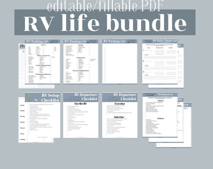 RV Checklists, Printable Camping Checklists, RV Set up and Departure ...