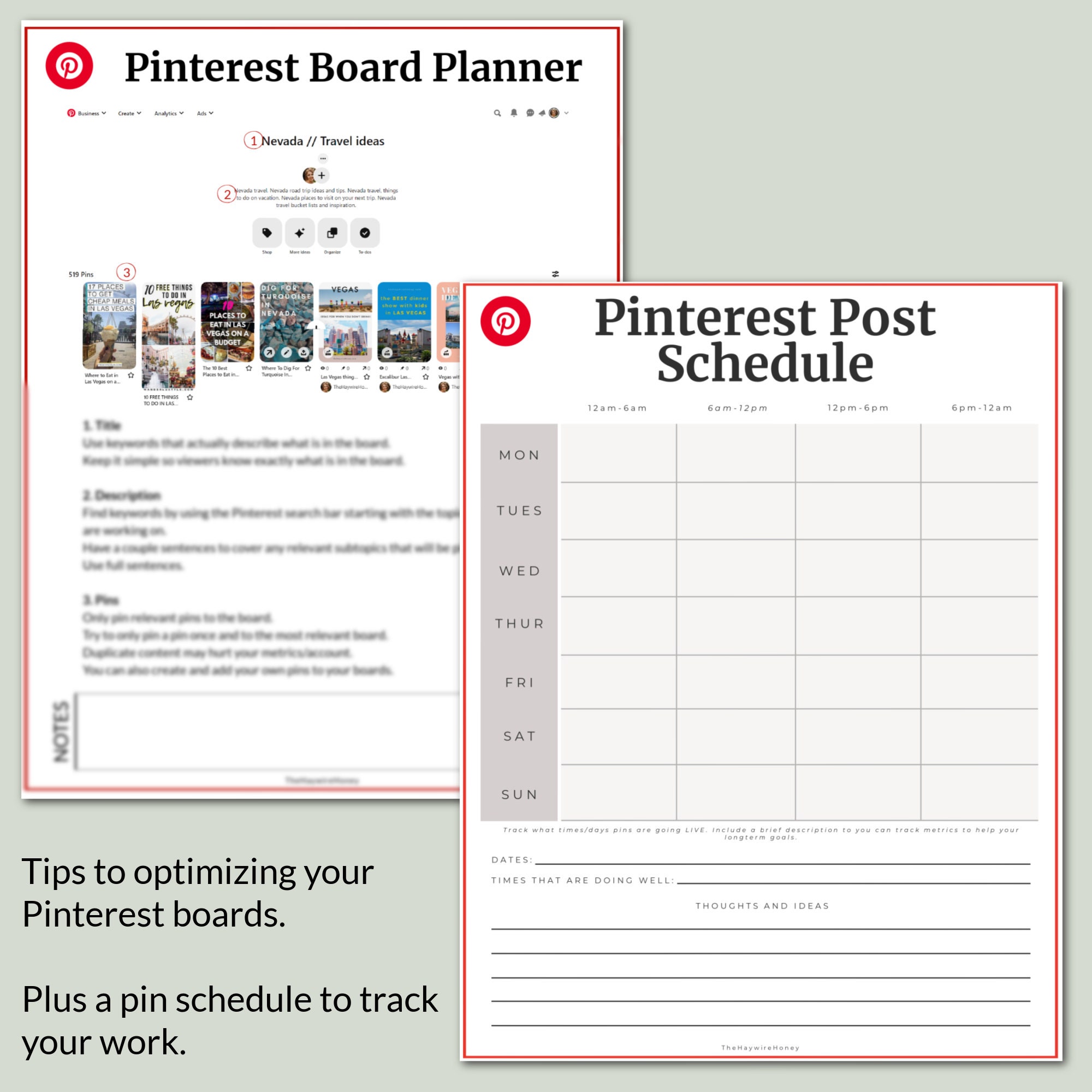 Pinterest Mini Planner //PDF Printable Checklists - Etsy