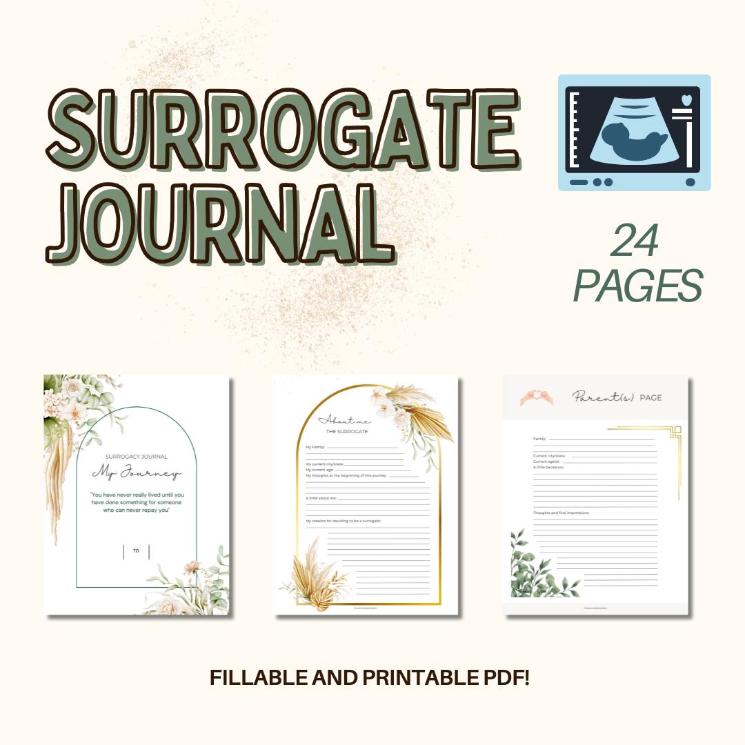 Printable Surrogacy Journey Journal for Gestational Carrier | Keepsake ...