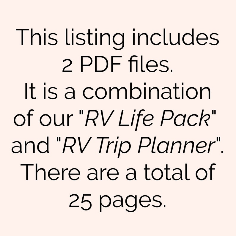 RV Trip & RV Life Worksheets fillable / Editable // Rv - Etsy