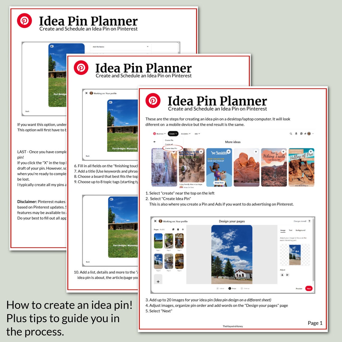 Pinterest Mini Planner //PDF Printable Checklists - Etsy