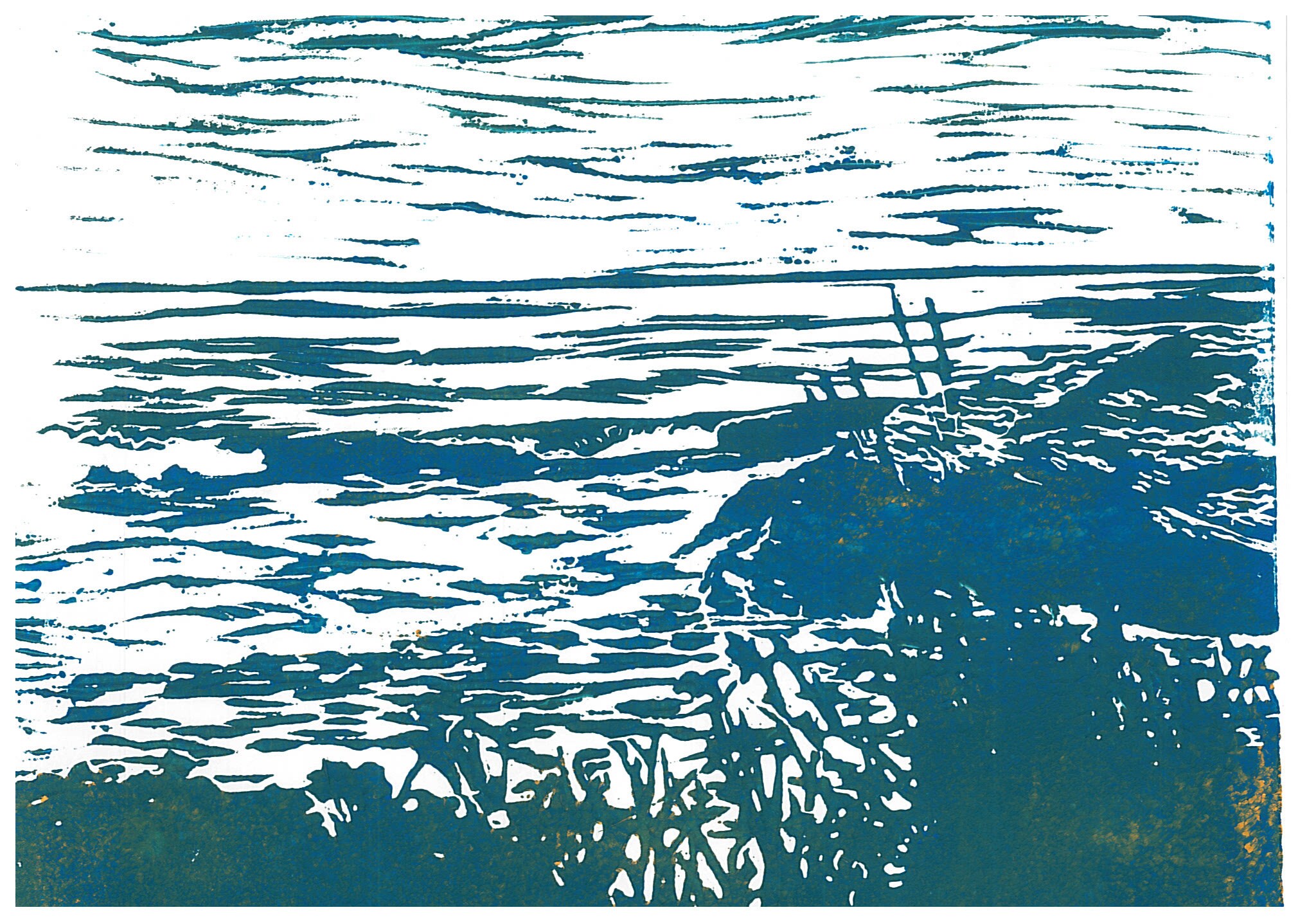 Praia Das Catedrais / Original Linocut Print - Etsy