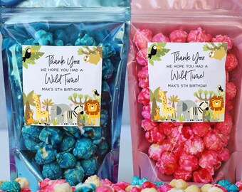 Safari Boy Birthday Popcorn Box Safari Birthday Favors - Etsy