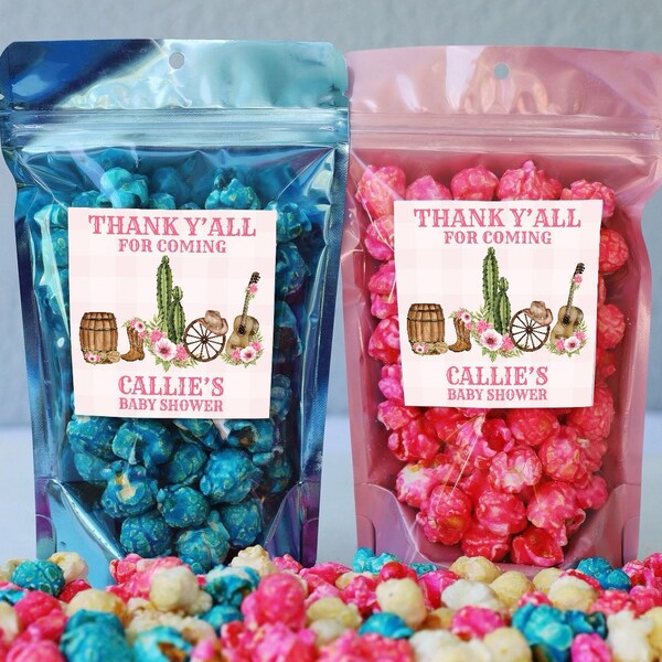 Cowboy Baby Shower Popcorn Bags - Etsy