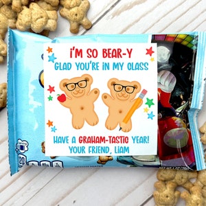 Personalized Back to School Teddy Grahams Snack Labels - Set of 12 - Etsy