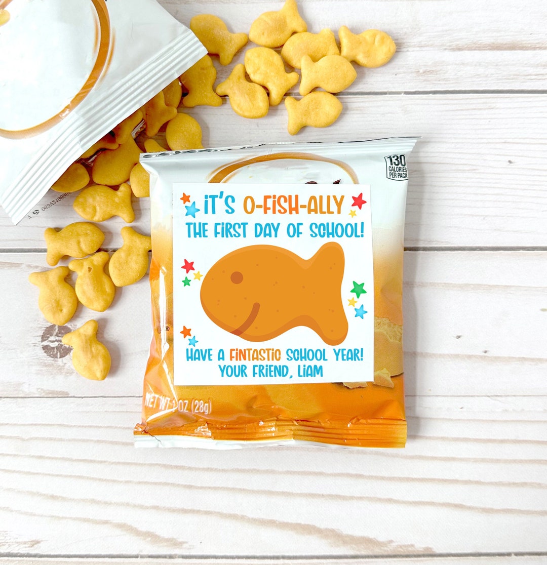 First Day of School Snack Sticker, Classroom Back to School Snack ...