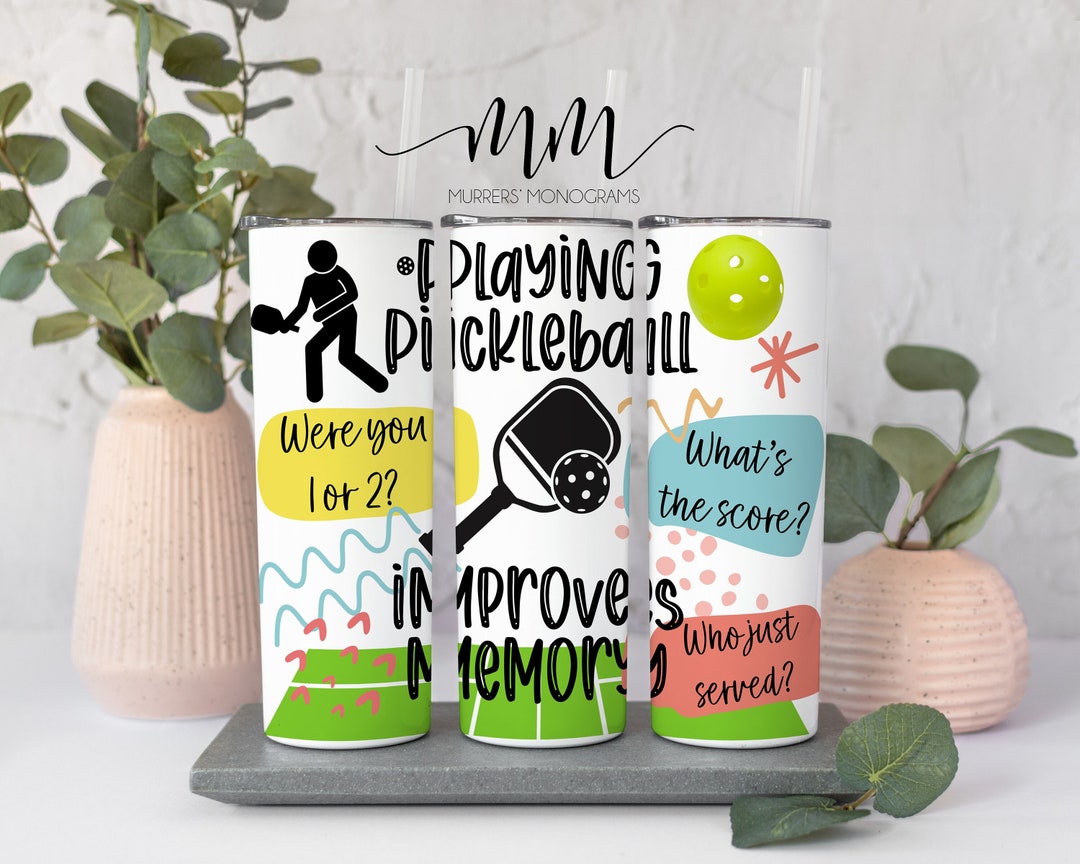 Funny Pickleball Tumbler, Pickleball Improves Memory Cup, Pickleball ...