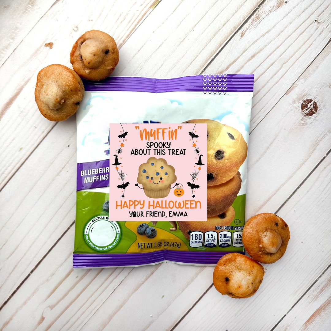 Halloween Muffin Treat Labels: Personalized Classroom Stickers - Etsy