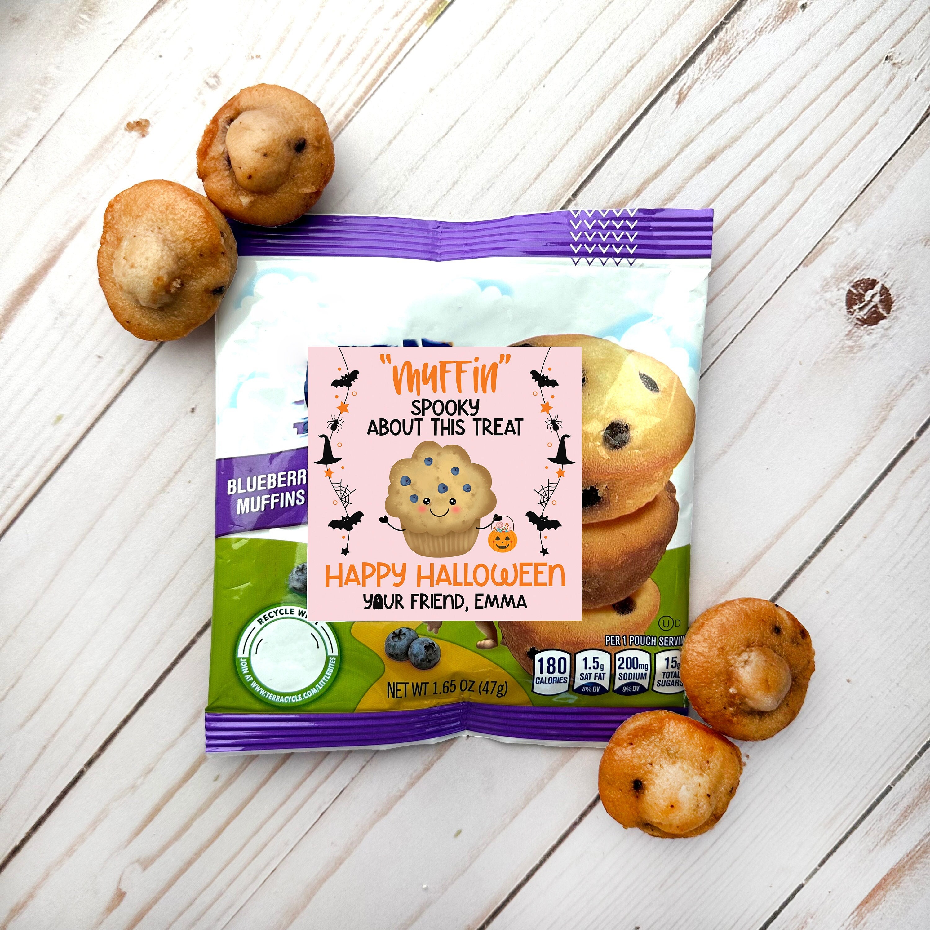 Halloween Muffin Treat Labels: Personalized Classroom Stickers - Etsy