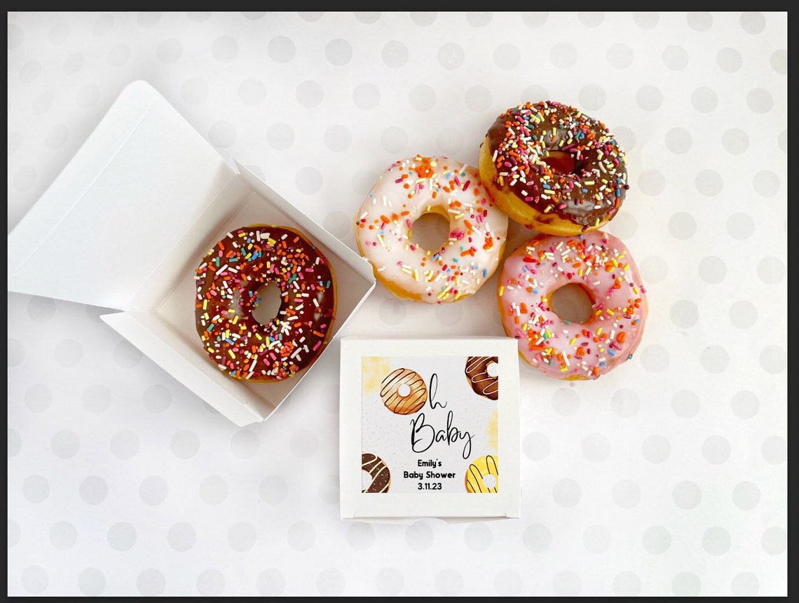 Baby Shower Donut Box Favors Custom Donut Favors Oh Baby - Etsy