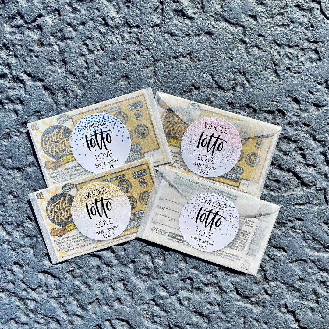 Whole Lotto Love Baby Shower Favors, Lotto Favor Labels, Baby Shower ...