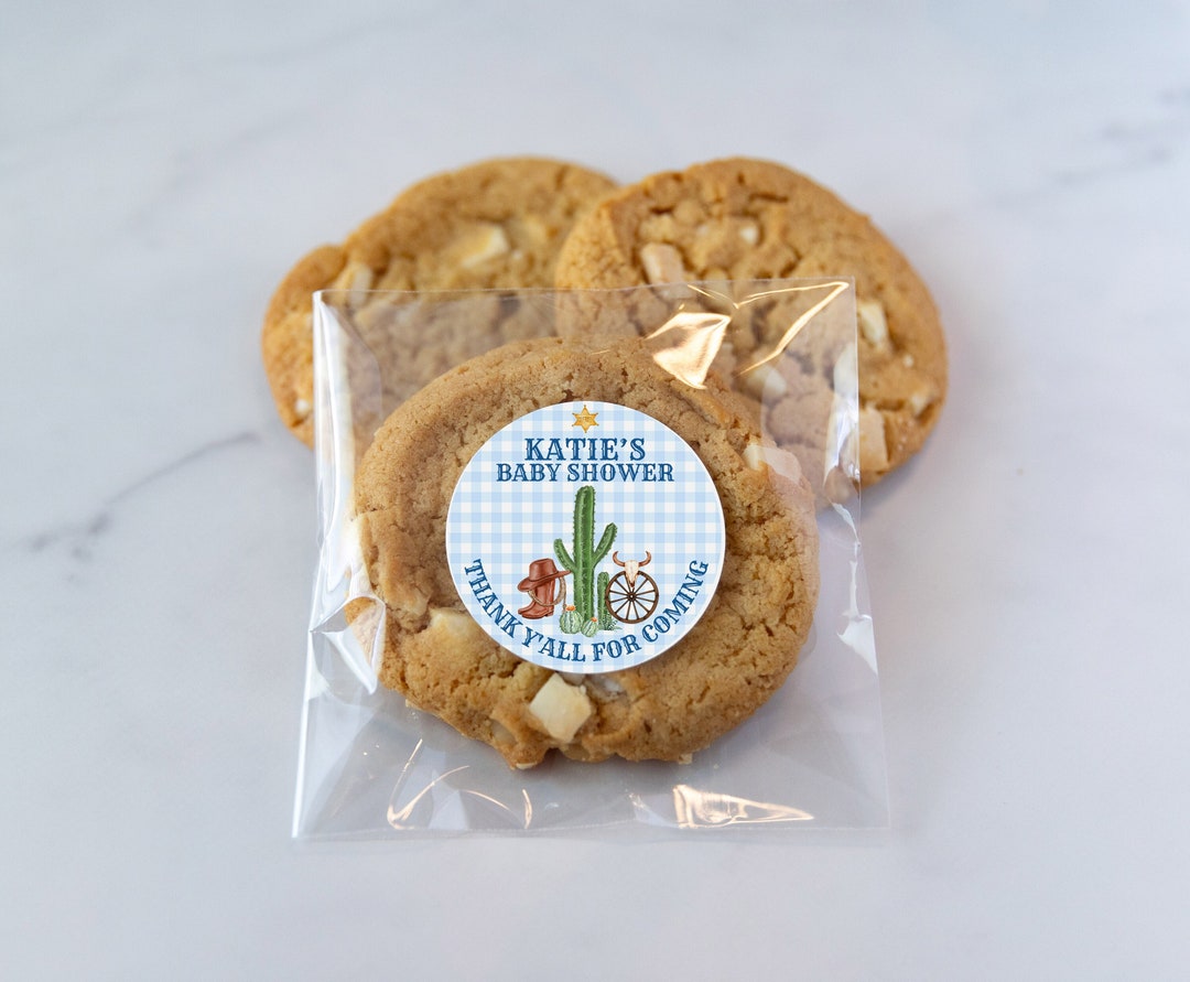 Wild West Cowboy Baby Shower Favor Labels, Western Ranch Cookie Label ...
