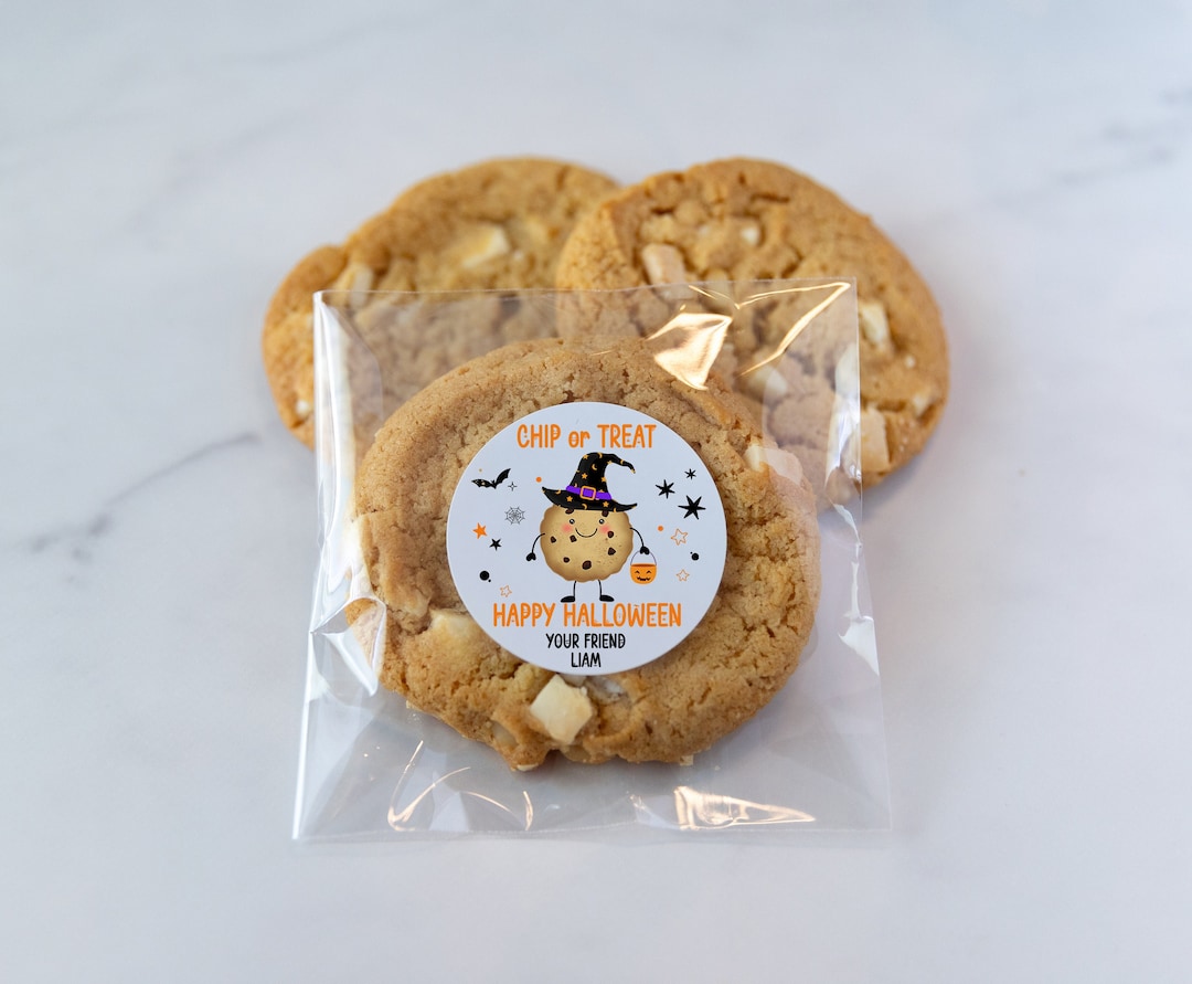 Chip or Treat Kids Halloween Labels and Bags for Classroom Snack - Etsy
