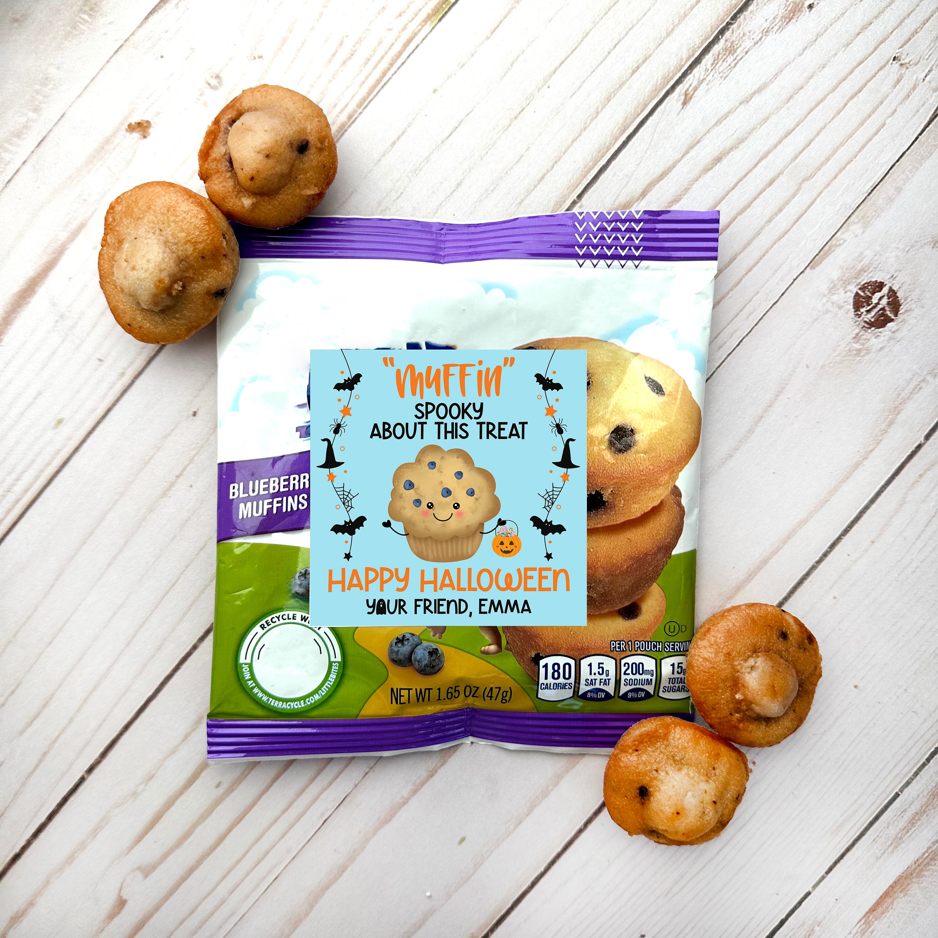 Halloween Muffin Treat Labels: Personalized Classroom Stickers - Etsy