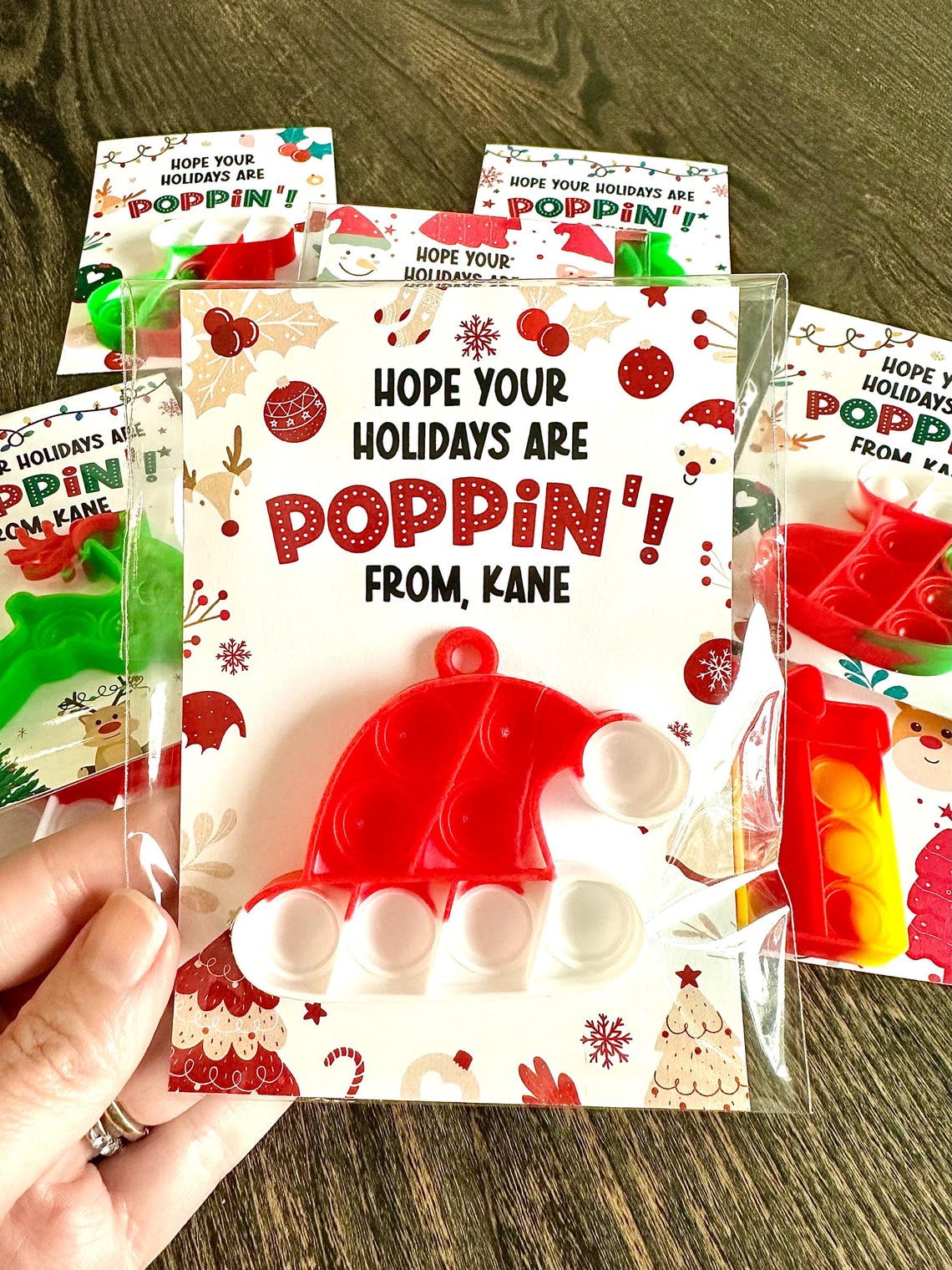 School Christmas Pop Fidget Party Favors, Holiday Class Party Favor ...