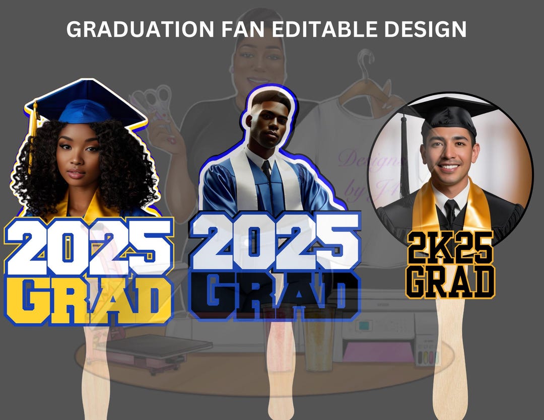 2025 Graduation Fan Template (CANVA Editable) - Etsy