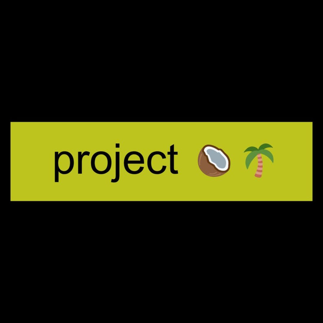 Project Coconut Tree Bumper Sticker - Etsy