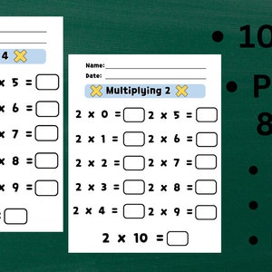 Math Worksheets 10 Printable Multiplication Practice Worksheets for ...