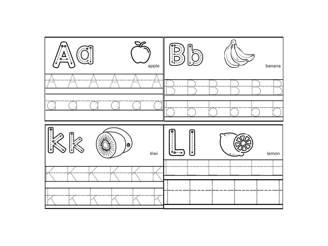 26 ABC Phonics Tracing Cards. Preschool- Kindergarten Handwriting and ...