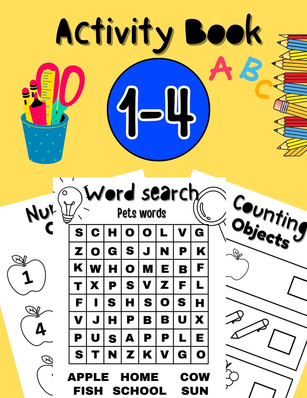 Printable Preschool Worksheets: Fun Matching Activity Book for Kids ...