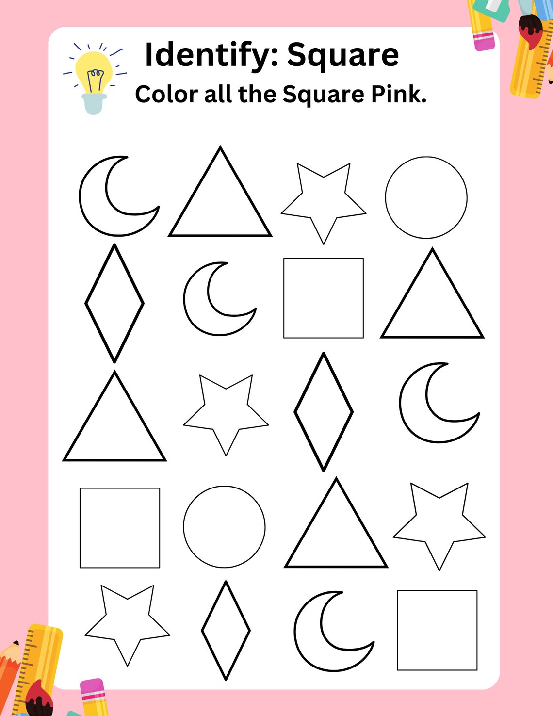 Shapes Coloring Pages, Printable Shapes Coloring Pages, Coloring Pages ...