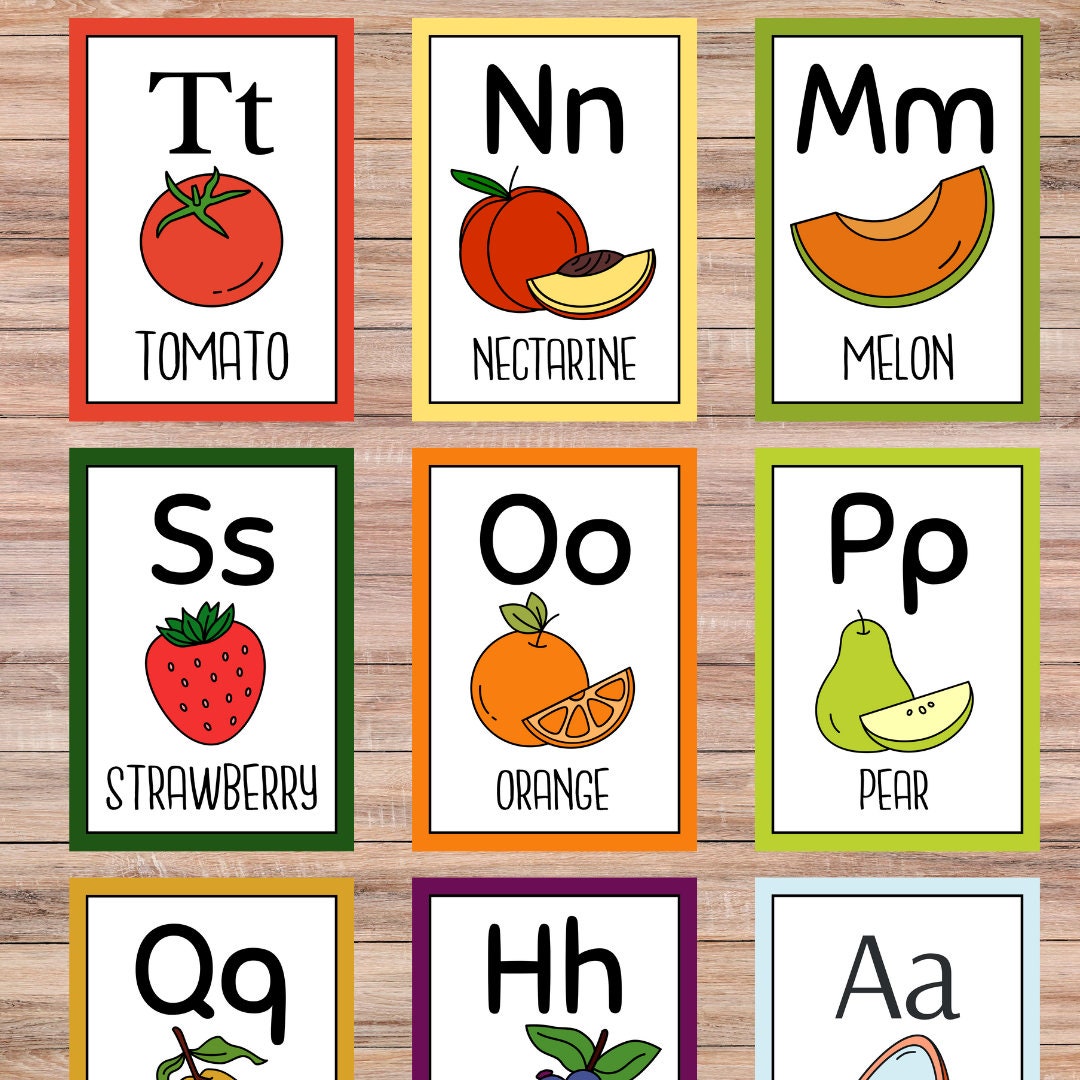 26 ABC Flash Cards, Educational Cards, A-Z Cards, Learn Abcs, Alphabet ...