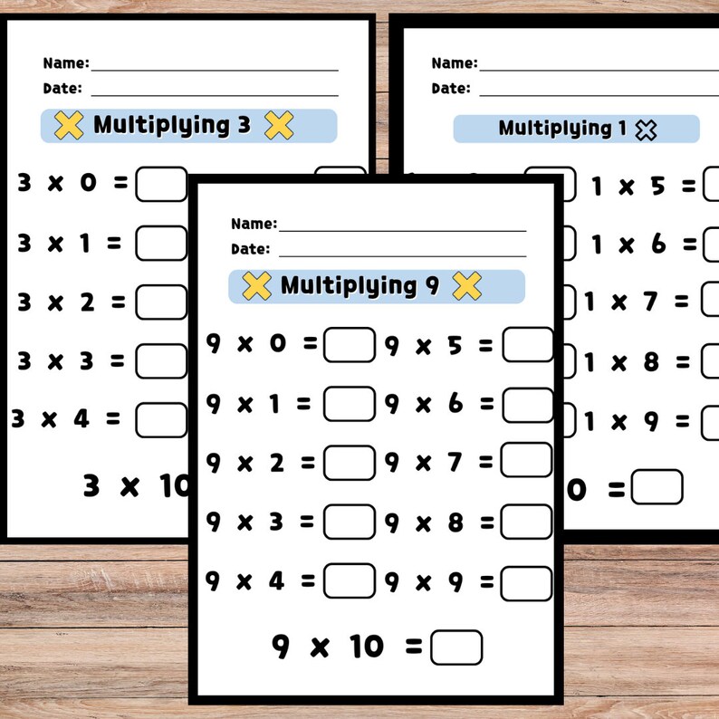 Math Worksheets 10 Printable Multiplication Practice Worksheets for ...