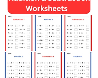 60 Printable Addition and Subtraction Fill in the Blanks Worksheets ...