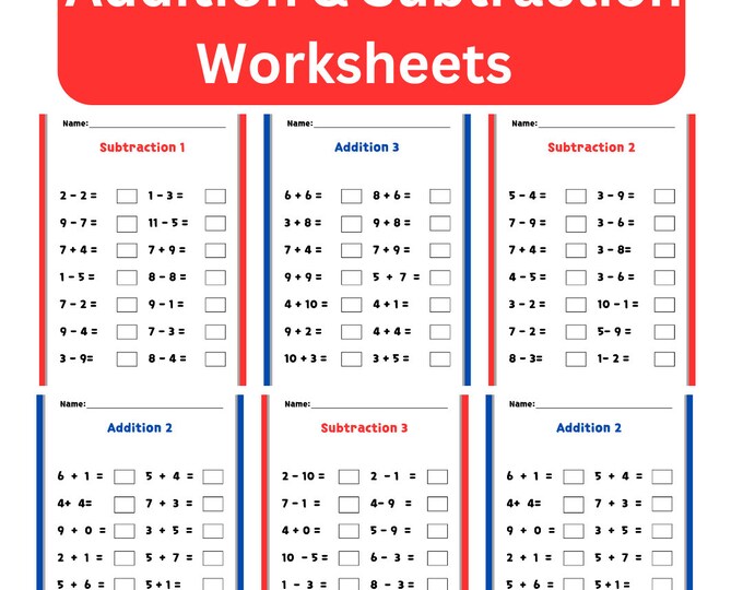 10 Printable Additition Fill in the Blanks Worksheets (numbers 1-20 ...