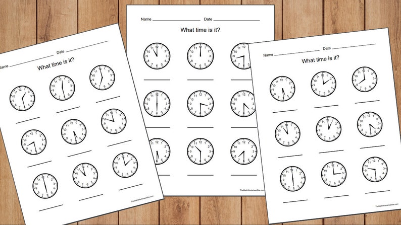 15 Printable Learning to Tell Time Worksheets. Kindergarten-1st Grade ...