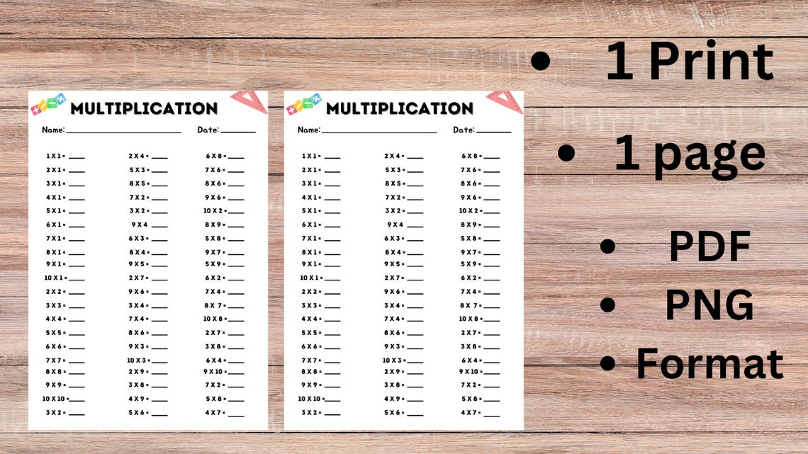 10 Multiplication Practice Sheets Printable 10 Multiplying Practice ...