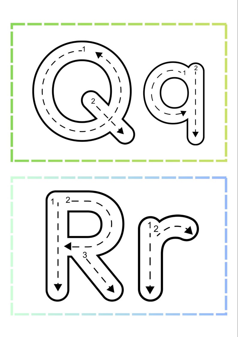 Alphabet Tracing Worksheets | A-Z Handwriting Practice (digital ...