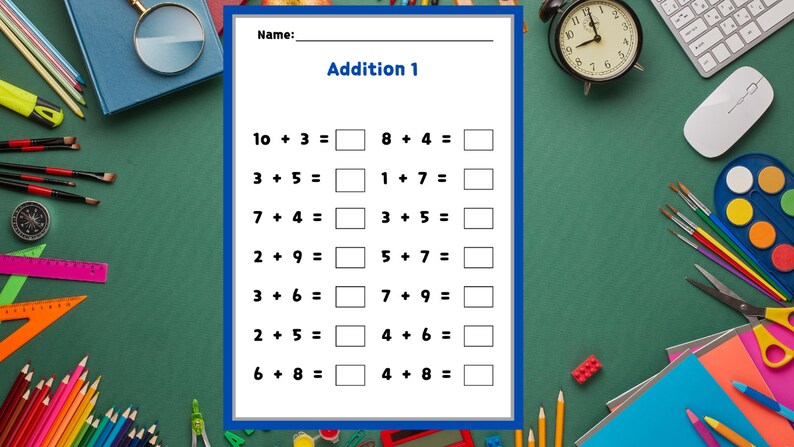 Math Worksheets Printable Addition and Subtraction Worksheets Back to ...