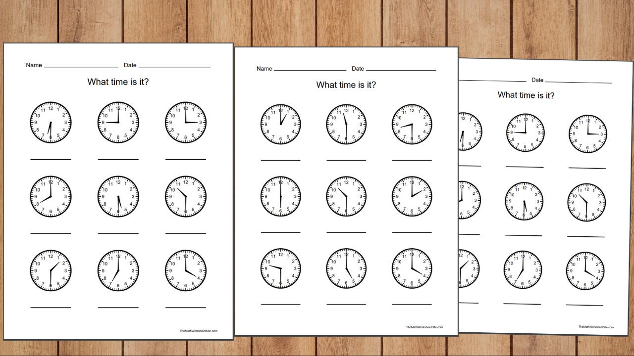 15 Printable Learning to Tell Time Worksheets. Kindergarten-1st Grade ...