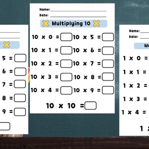 Math Worksheets 10 Printable Multiplication Practice Worksheets for ...