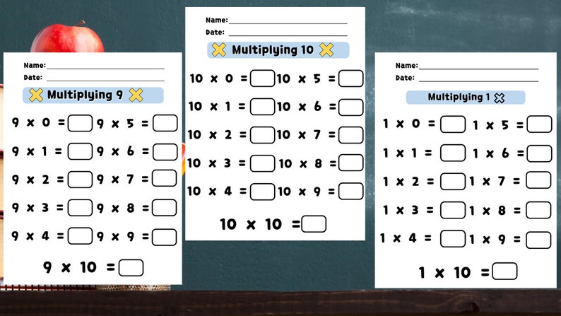 Math Worksheets 10 Printable Multiplication Practice Worksheets for ...