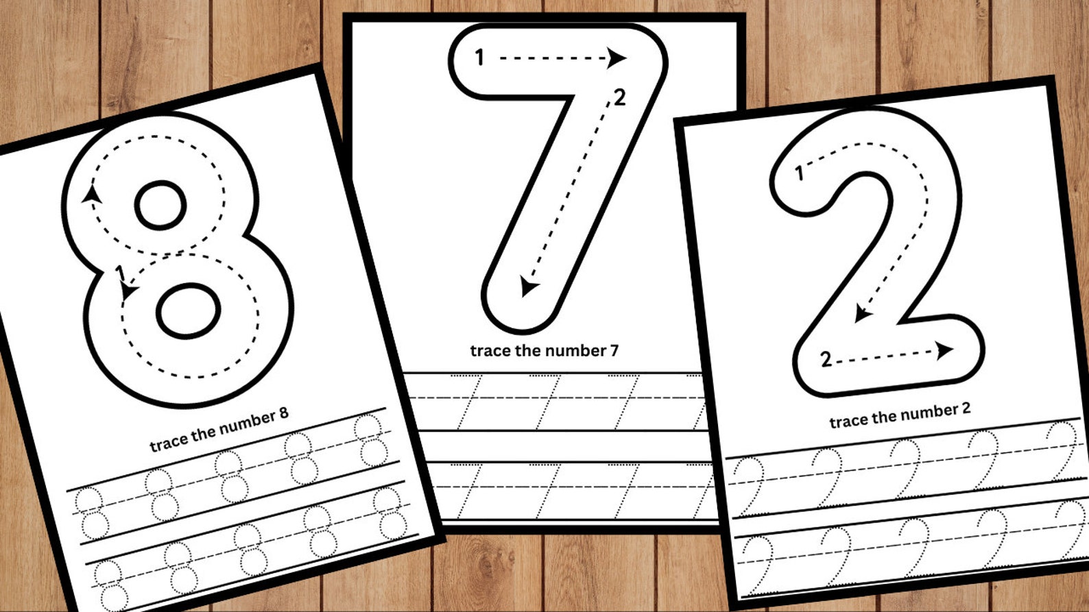 20 Number Tracing Worksheets, Traceable Numbers, Preschool Worksheets ...