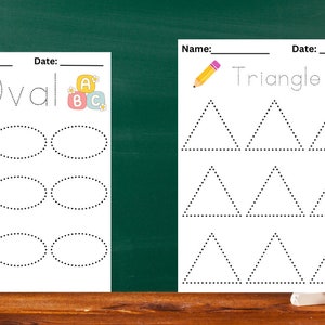 Preschool Shape Tracing, Basic Shape Tracing, Shape Tracing Worksheets ...