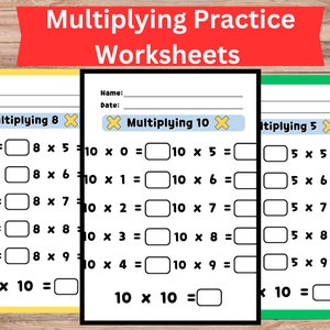 Math Worksheets 10 Printable Multiplication Practice Worksheets for ...