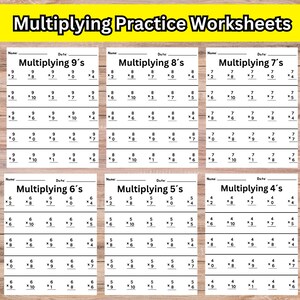 24 Printable Multiplying Practice Worksheets | Numbers 1-12 | 1st-4th ...