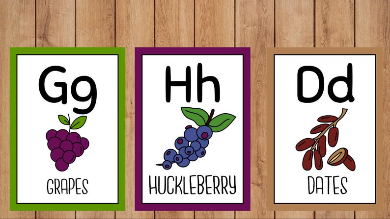 26 ABC Flash Cards, Educational Cards, A-Z Cards, Learn Abcs, Alphabet ...