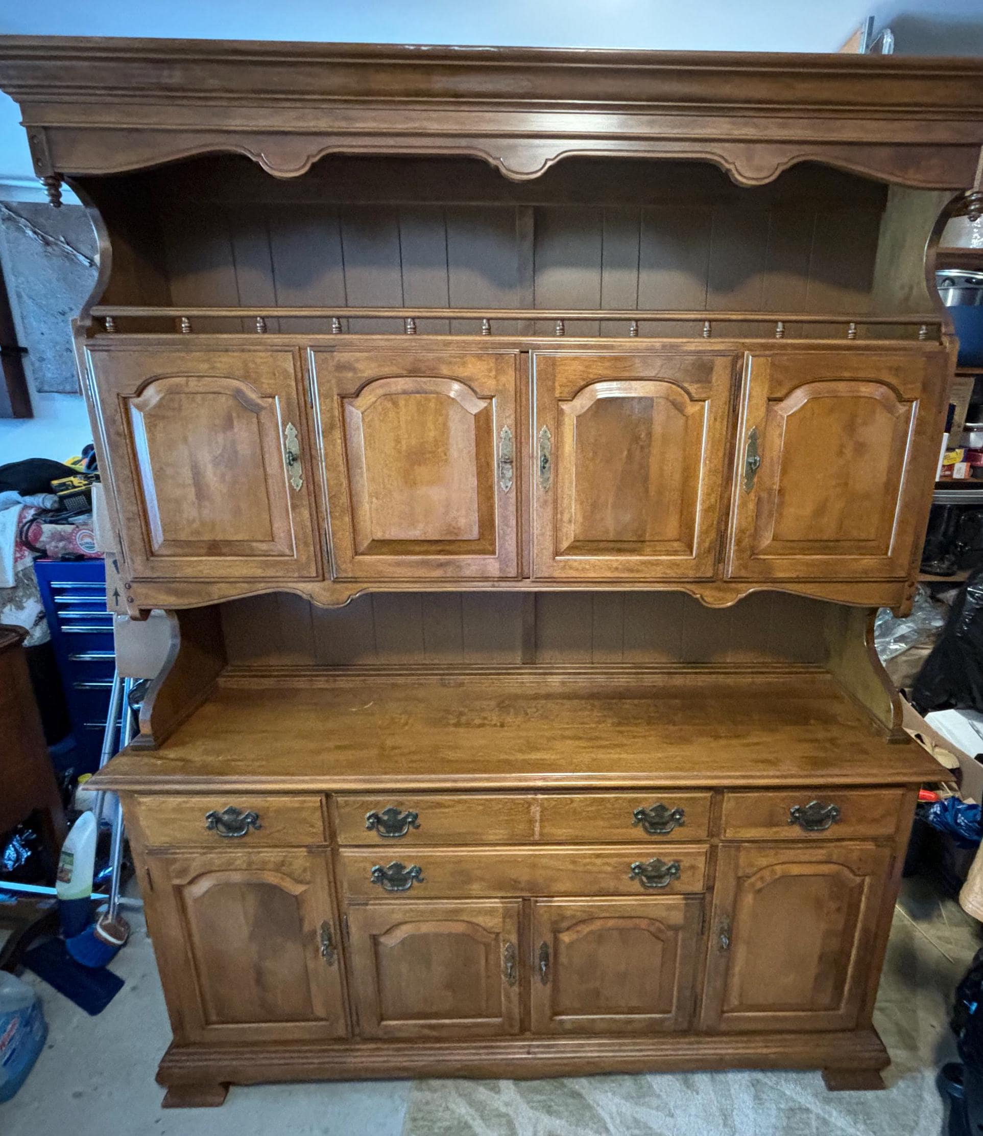 Ethan Allen Heirloom Maple Colonial Early American Buffet/hutch - Etsy