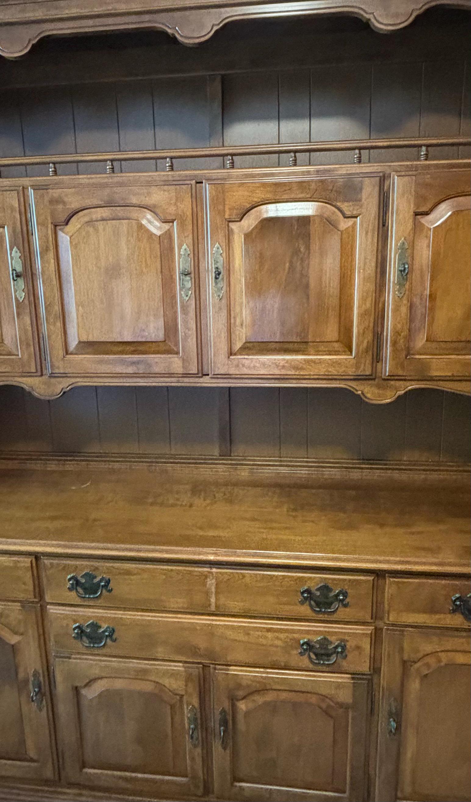 Ethan Allen Heirloom Maple Colonial Early American Buffet/hutch - Etsy