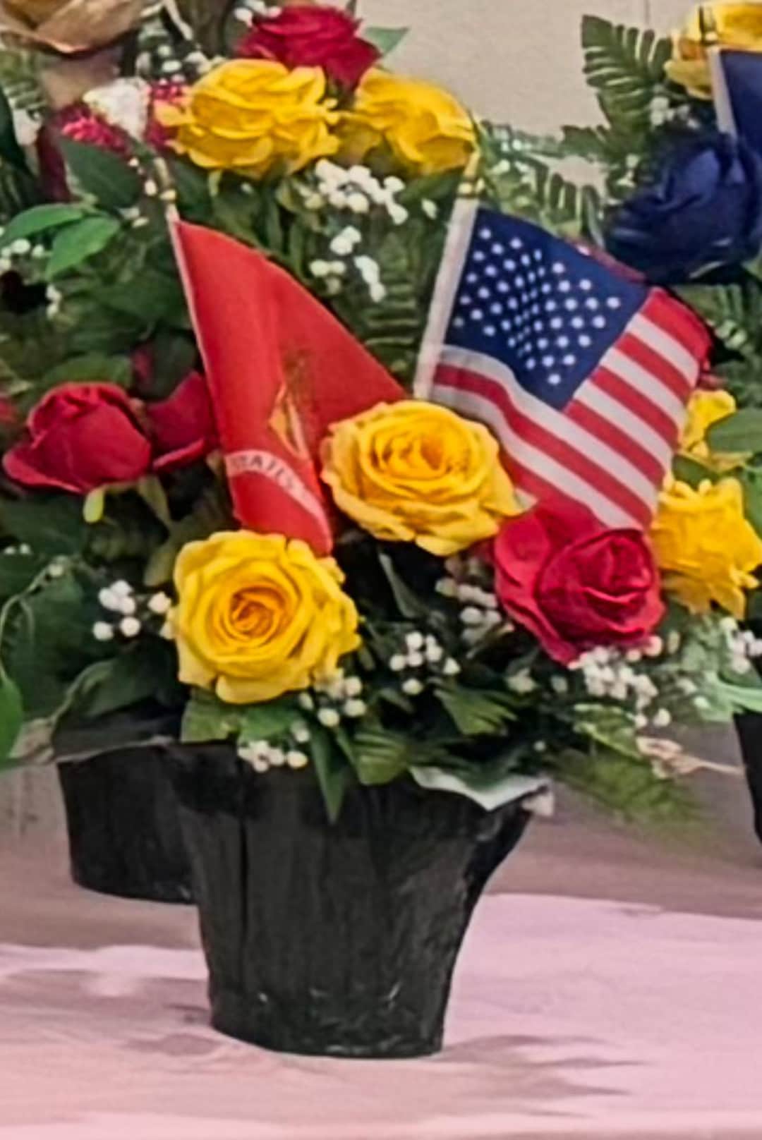 Marines Military Flower Arrangement (red & Gold) USA Pride Multi-use or ...