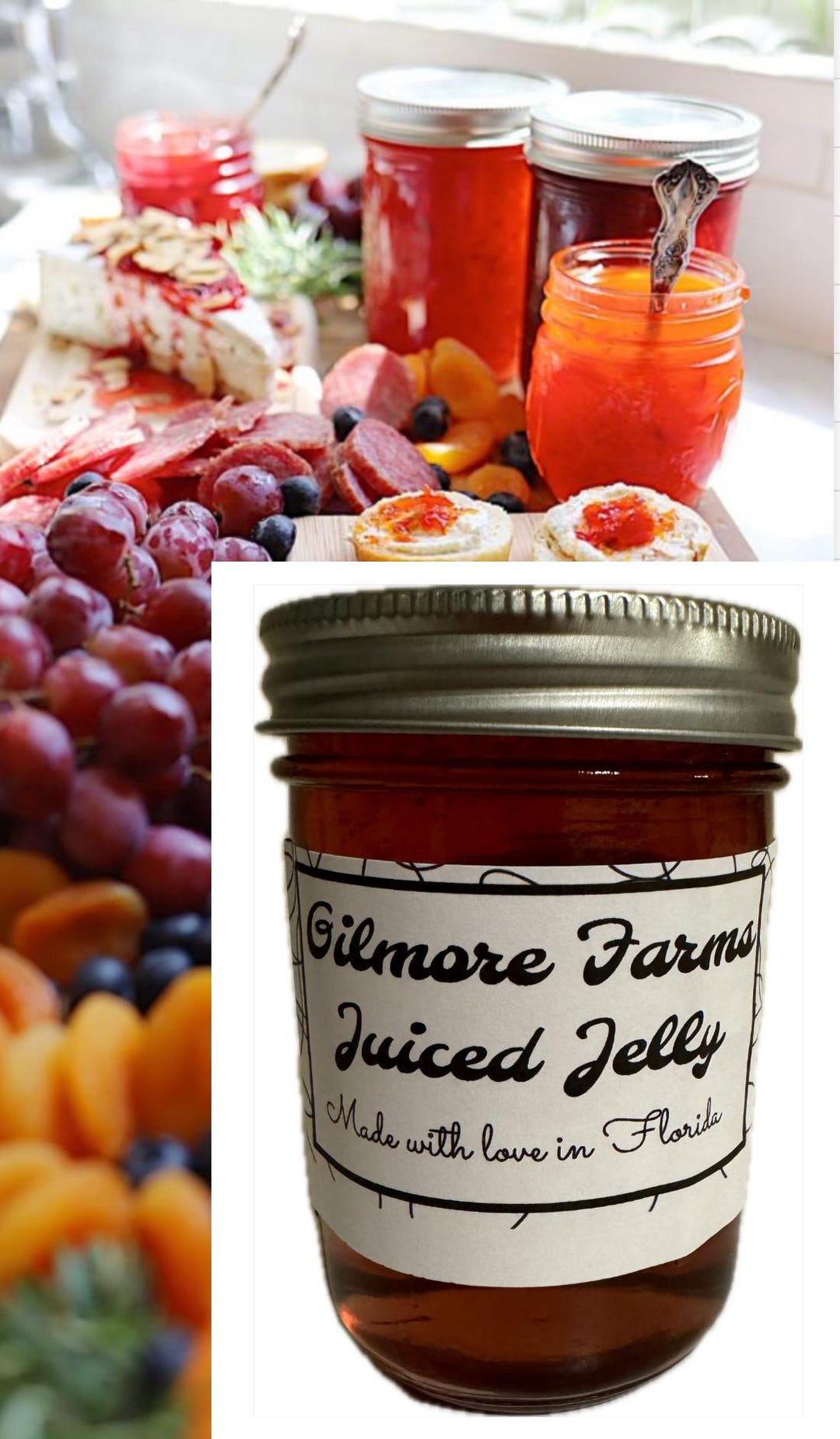 Muscadine/scuppernong Blush Wine Juiced Jelly by Gilmore Farms 8 Oz. in ...