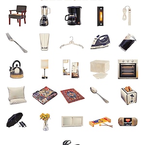 Household Objects Alphabet Work Sheet - Etsy