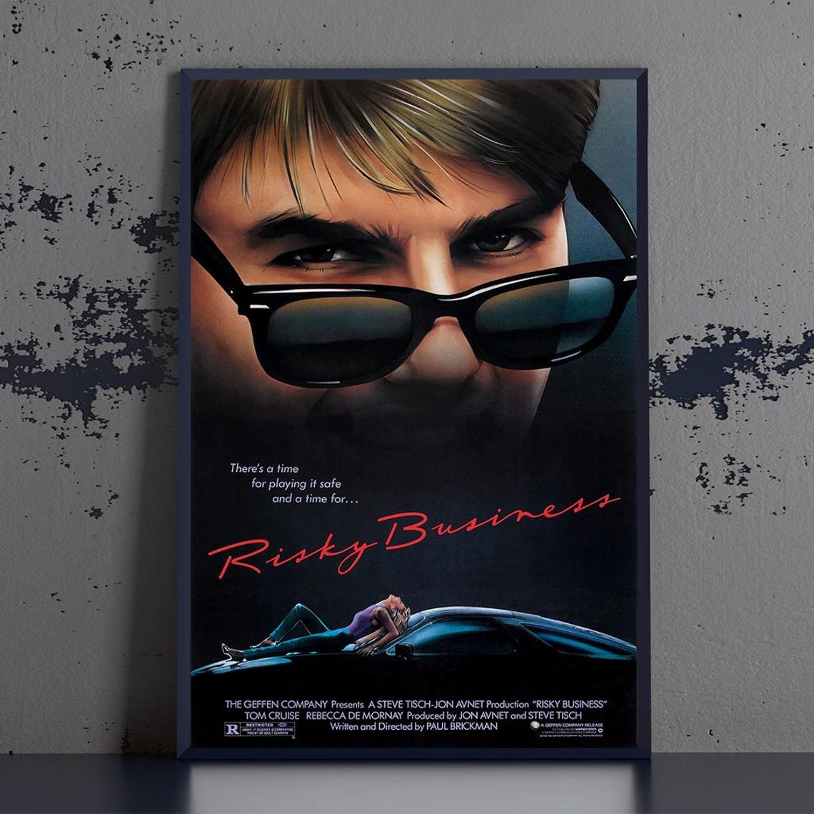 1983 Classic Film Risky Business Movie Poster Quality Canvas Print ...