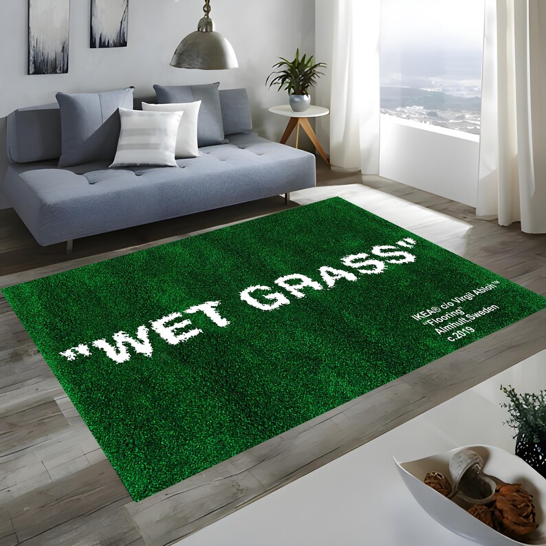 Wet Grass Rug,grass Pattern Rug,green Rug,home Grass Rug,trendy Rug ...