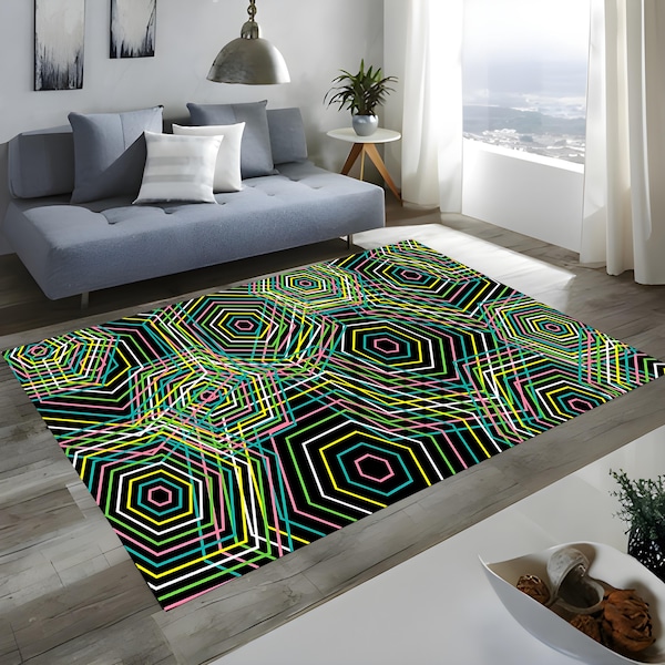 Hexagonal Rug - Etsy